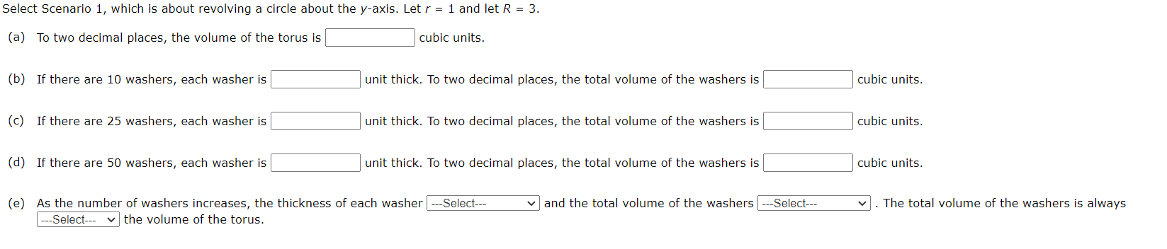 Select Scenario 1 , which is about revolving a circle | Chegg.com