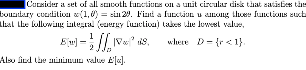 Consider a set of all smooth functions on a unit | Chegg.com