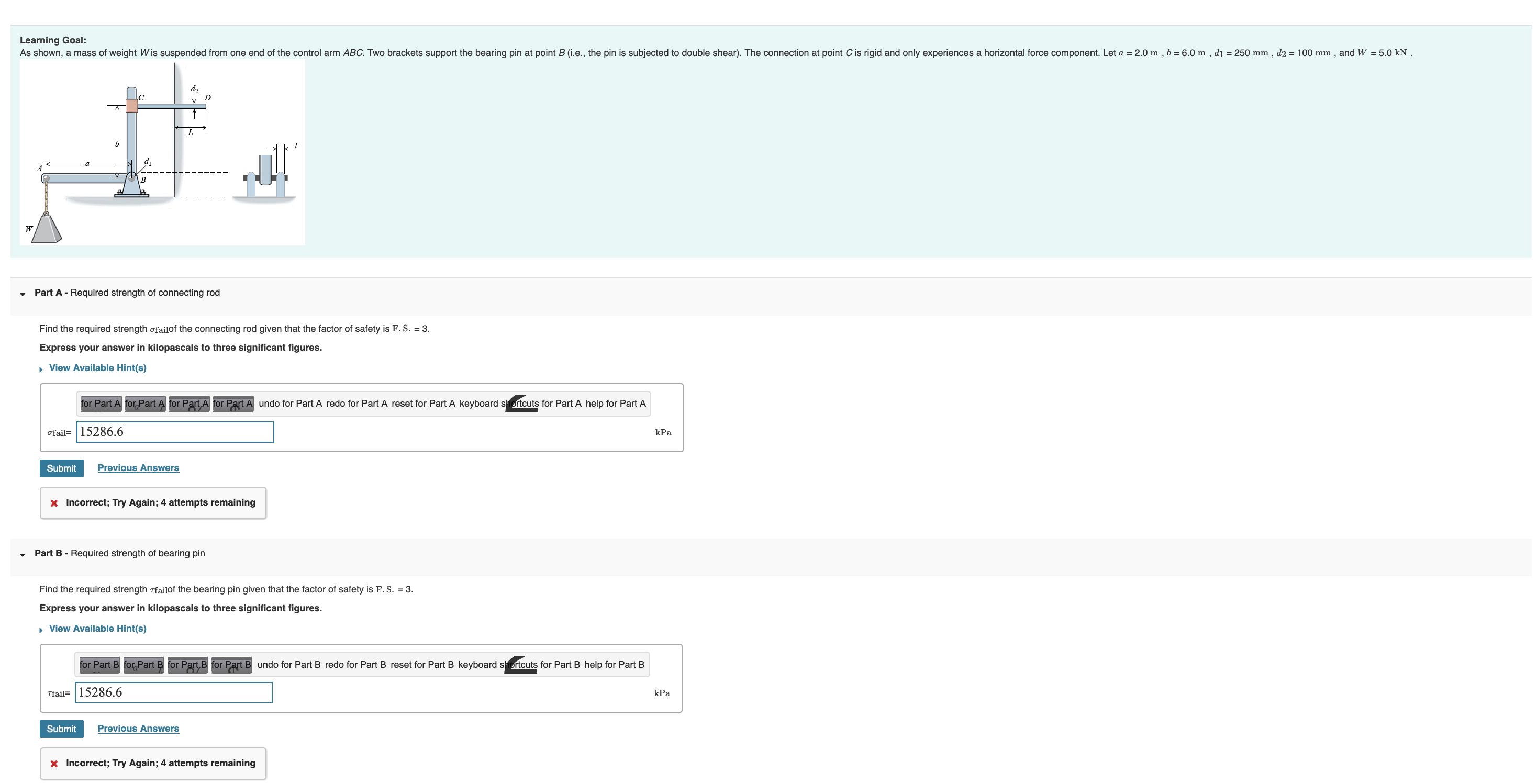 Solved Learning Goal: Part C - Required embedment | Chegg.com Solved Learning Goal: Part C - Required embedment | Chegg.com