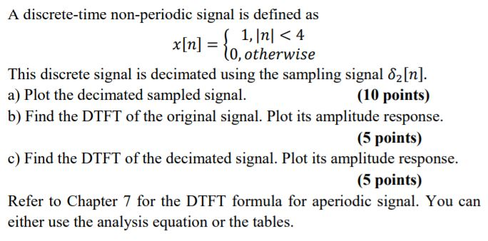 Solved A discrete-time non-periodic signal is defined as | Chegg.com