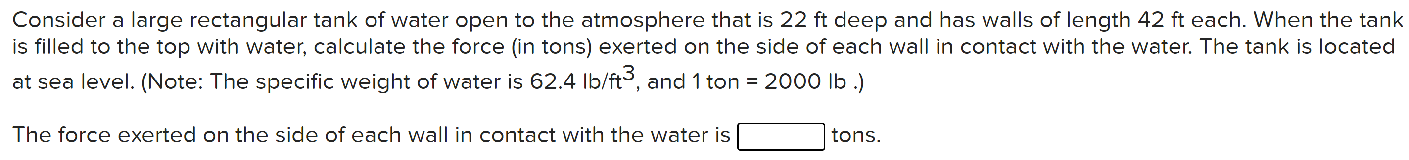 Solved Consider a large rectangular tank of water open to | Chegg.com