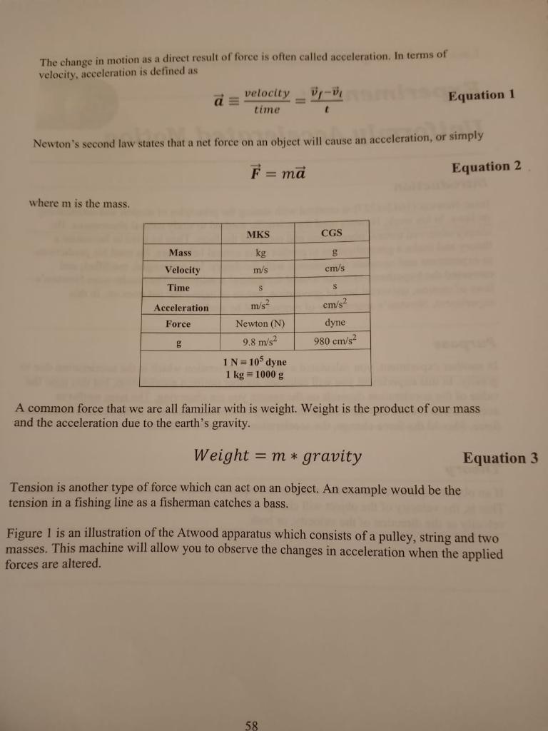 Solved Solving for a: a = (mm2) (m+m2+mp Equation 10 | Chegg.com