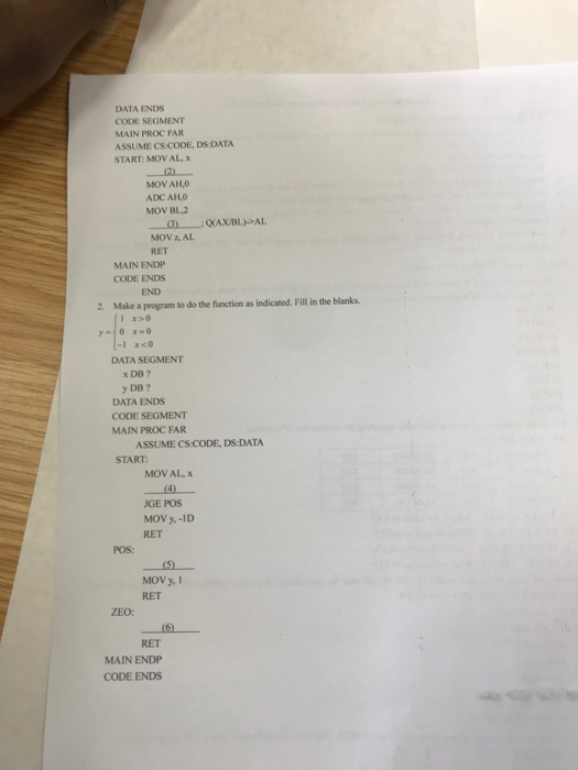Solved Data Ends Code Segment Main Proc Far Assume Cs Code 1797