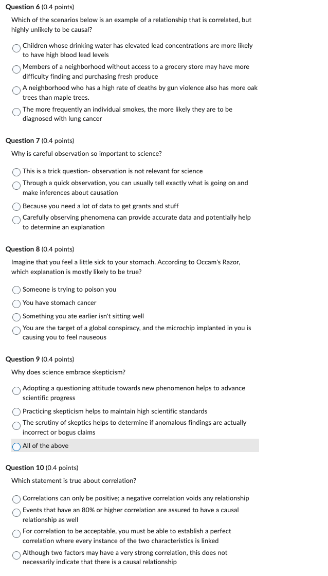 Solved Question 1 ( 0.4 points) All of the statements below | Chegg.com