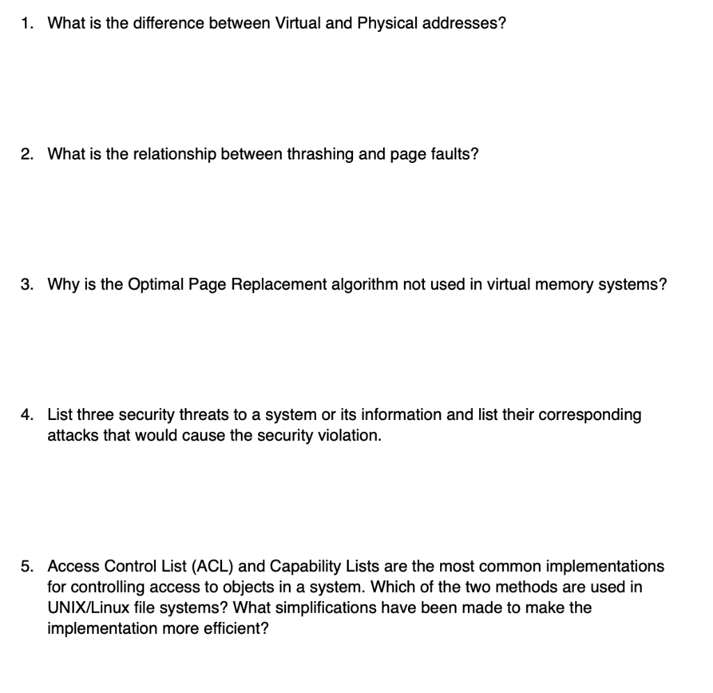 Solved 1. What is the difference between Virtual and | Chegg.com