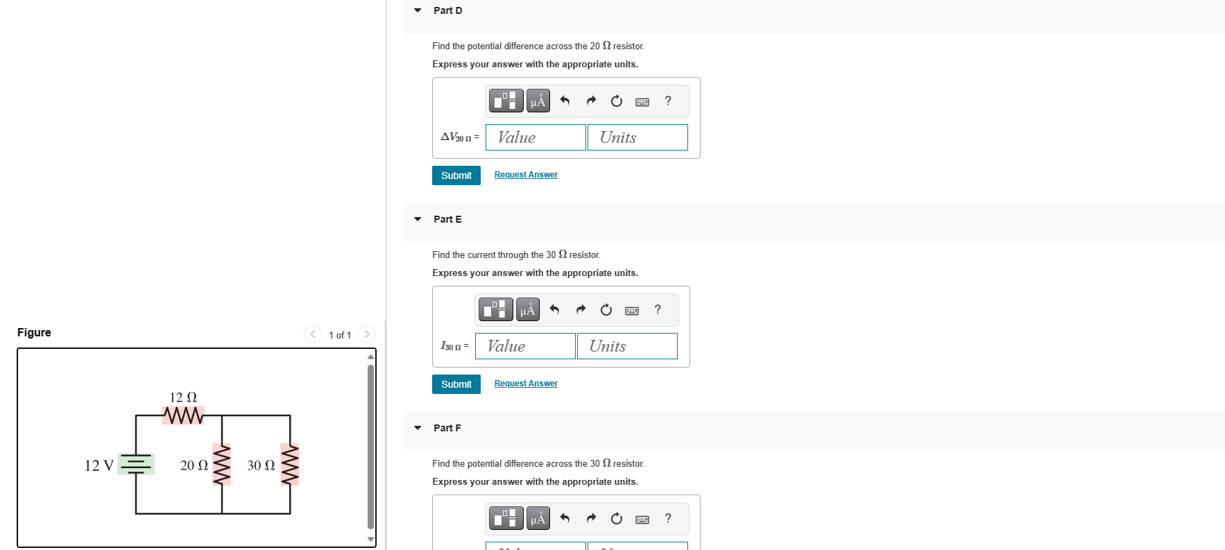 Solved Find the current through the 12Ω resistor. Express | Chegg.com