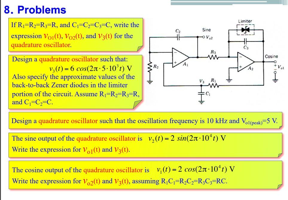 If R1=R2=R3=R, and C1=C2=C3=C, write the expression | Chegg.com