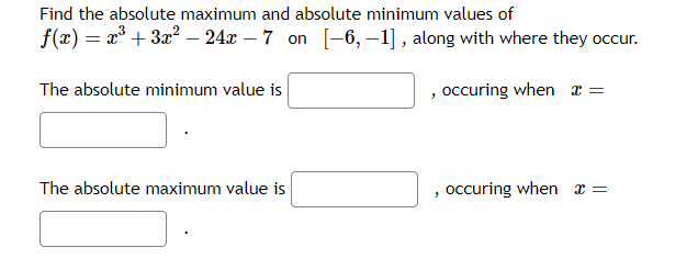 Solved Find the absolute maximum and absolute minimum values | Chegg.com