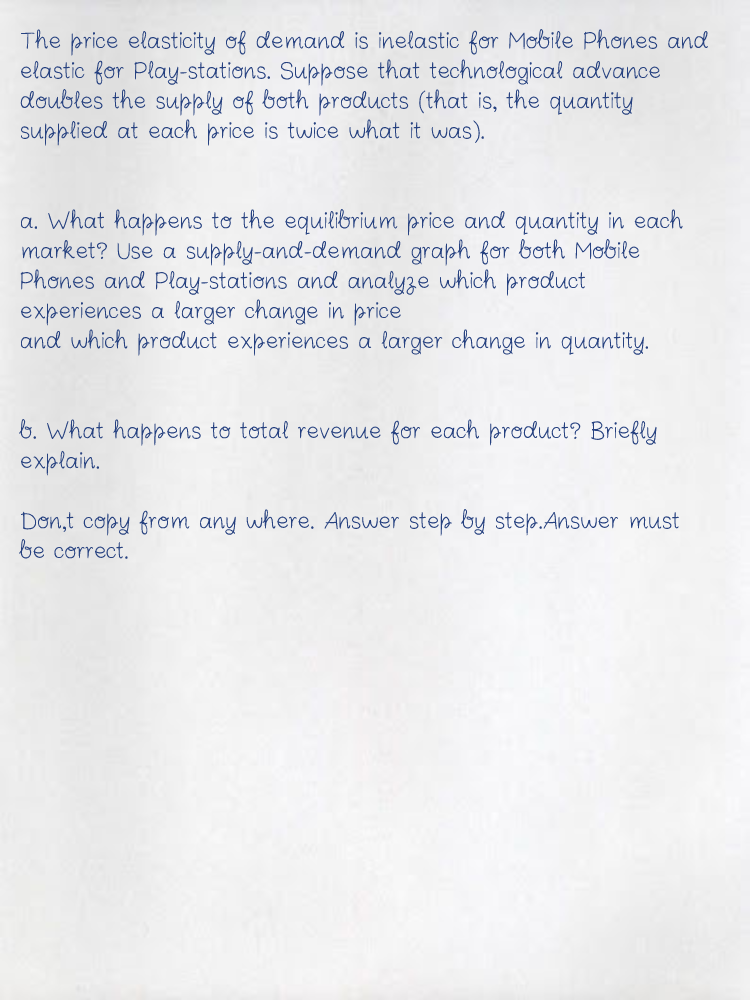 Solved The price elasticity of demand is inelastic for | Chegg.com