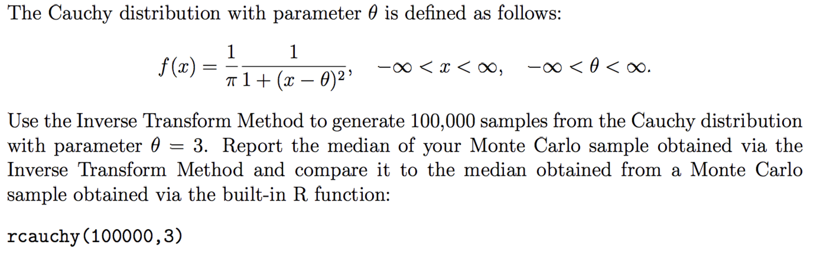 Use the Inverse Transform Method to generate 100,000 | Chegg.com
