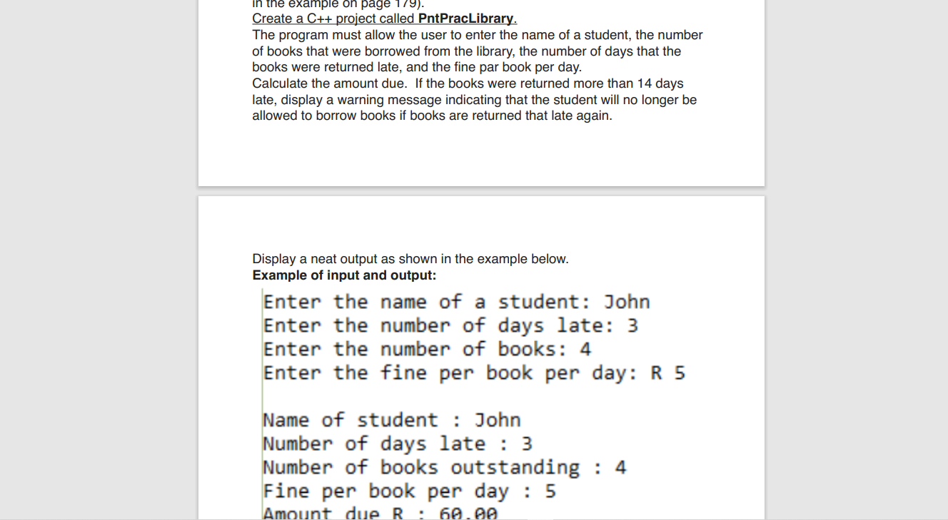 Solved Enter the number of days late: 3 Enter the number of | Chegg.com