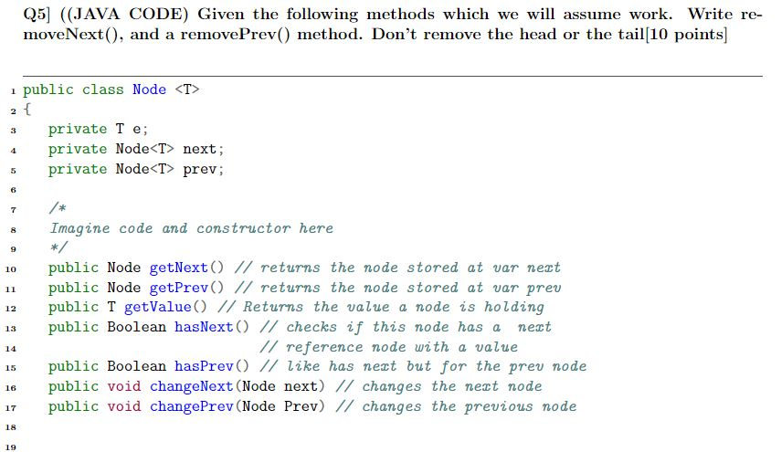 Solved Q5 ((JAVA CODE) Given the following methods which we | Chegg.com
