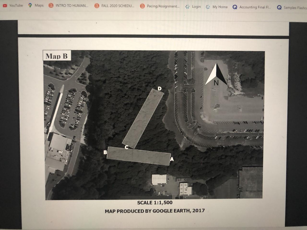Solved cology 1 lab Use Map A for this section 1. E building | Chegg.com