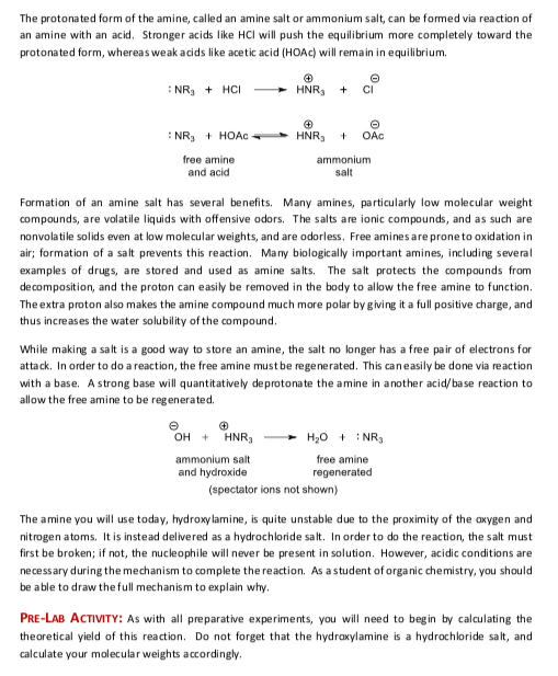 Solved SYNTHESIS OF BENZOPHENONE OXIME* H2N-OH + H20 | Chegg.com