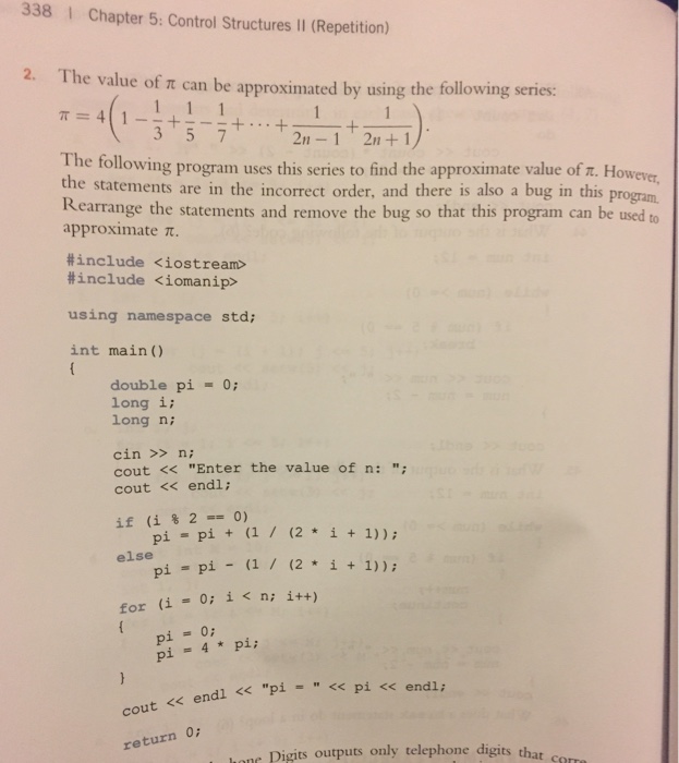 Solved 338 Chapter 5: Control Structures II (Repetition) 2. | Chegg.com