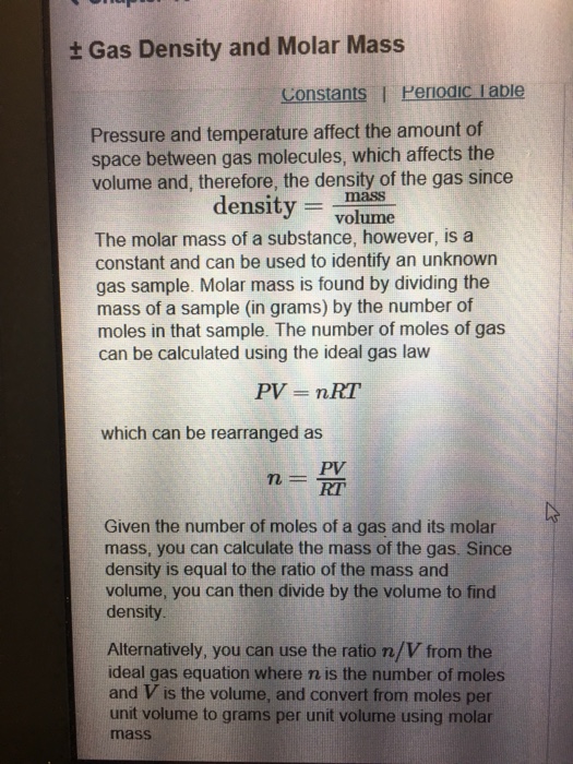 Solved (Part A) Calculate the density of oxygen, O2, Under | Chegg.com