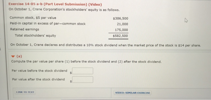 Solved Exercise 14-05 a-b (Part Level Submission) (Video) On | Chegg.com