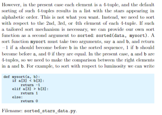 Solved Exercise 3.33: Write a sort function for a list of | Chegg.com