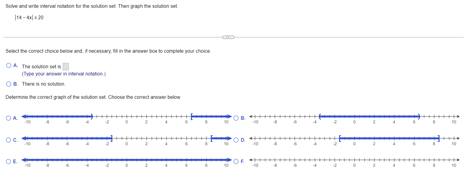 Solved Solve and write interval notation for the solution | Chegg.com