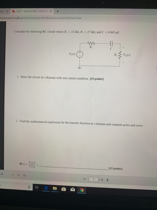 Solved + & Lab 5- Summer 2019 ECSE-21 x uits x | Chegg.com
