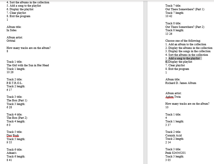 Solved Instructions li. - Artist (um Tracks tracks) i the | Chegg.com