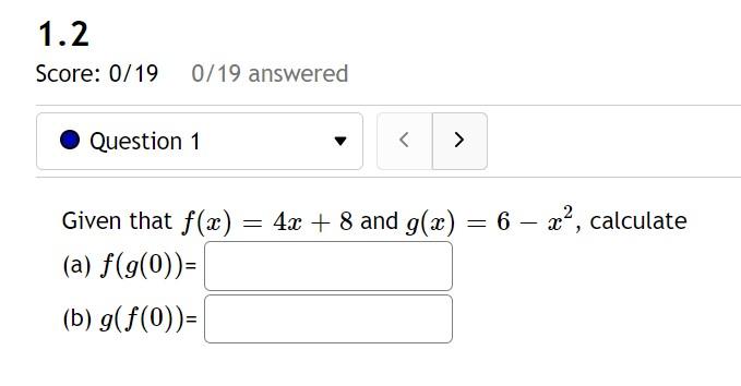 Solved Given that f(x)=4x+8 and g(x)=6−x2, calculate (a) | Chegg.com