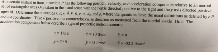 Solved need helping getting r double dot and theta double | Chegg.com