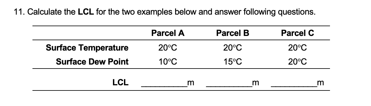 Solved 11. Calculate the LCL for the two examples below and | Chegg.com