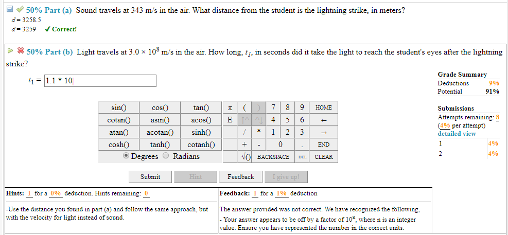 Solved I got the first part correct. Am I doing missing | Chegg.com
