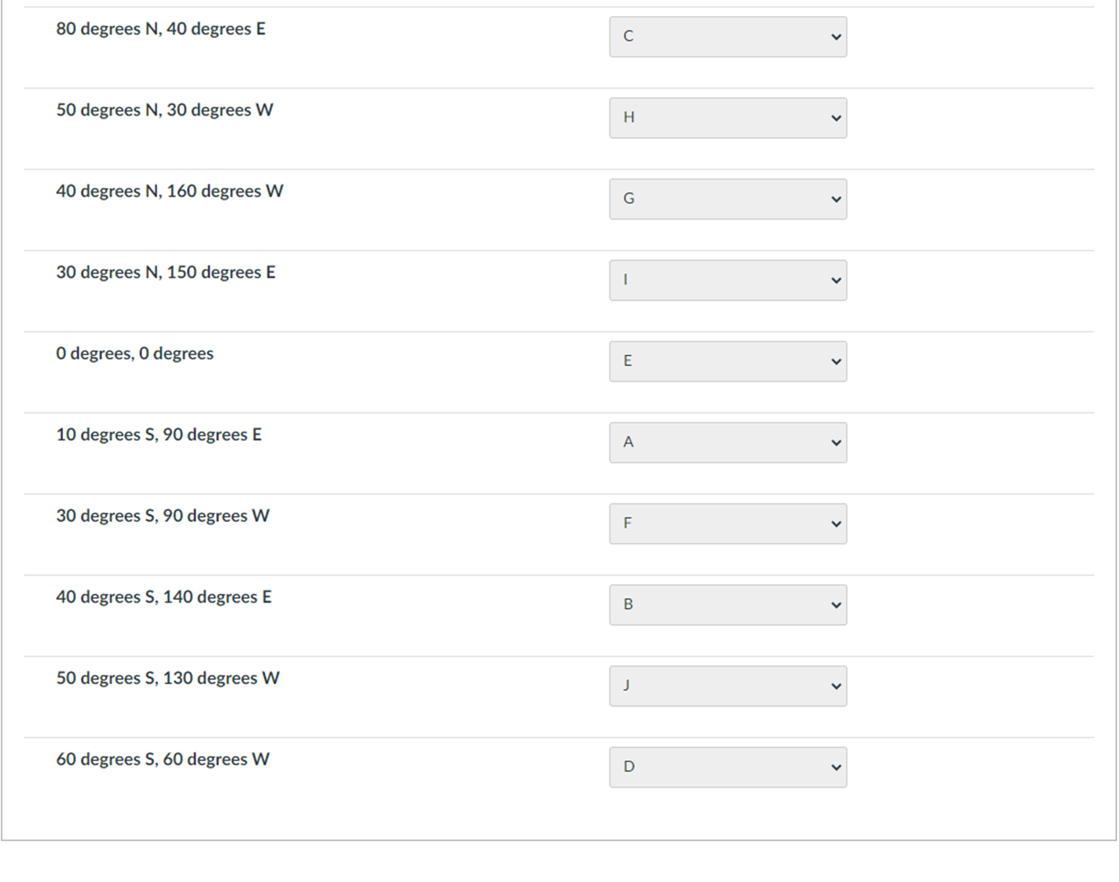 Solved Use the world map below to answer the following | Chegg.com