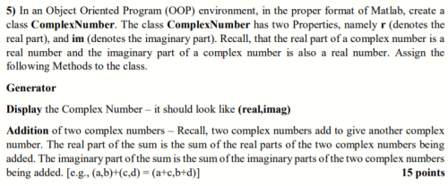 5) In an Object Oriented Program (OOP) environment, | Chegg.com