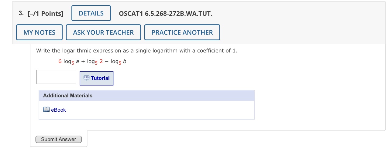 Solved Write the logarithm in expanded form. log7(65z)OSCAT1 | Chegg.com