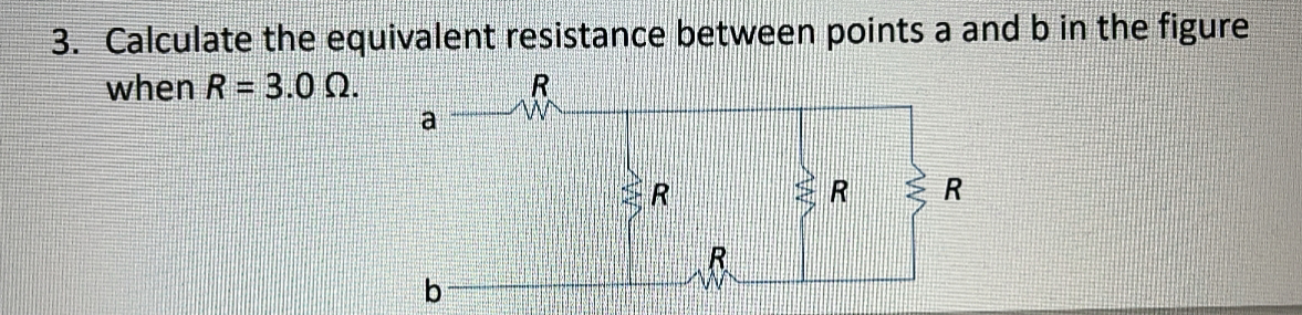 Solved 3. Calculate the equivalent resistance between points | Chegg.com