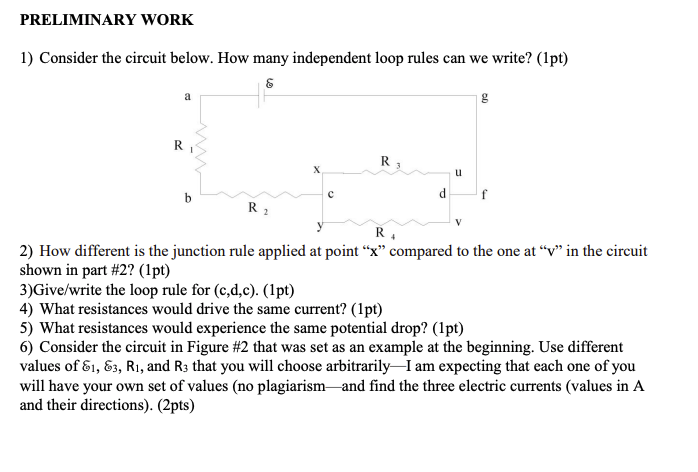Solved PRELIMINARY WORK 1) Consider the circuit below. How | Chegg.com