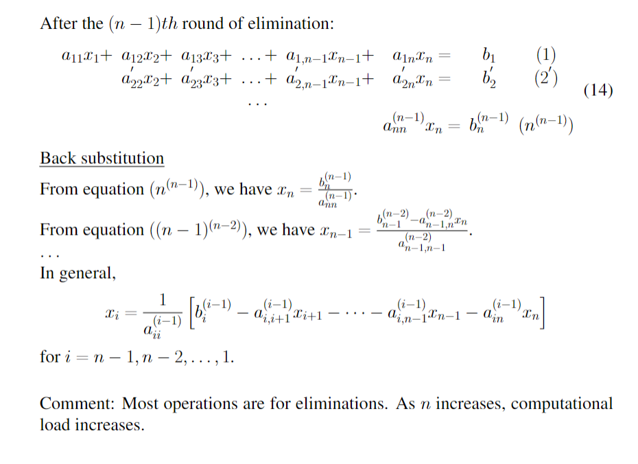 Solved Write a simple function Gauss_Elimination () using | Chegg.com