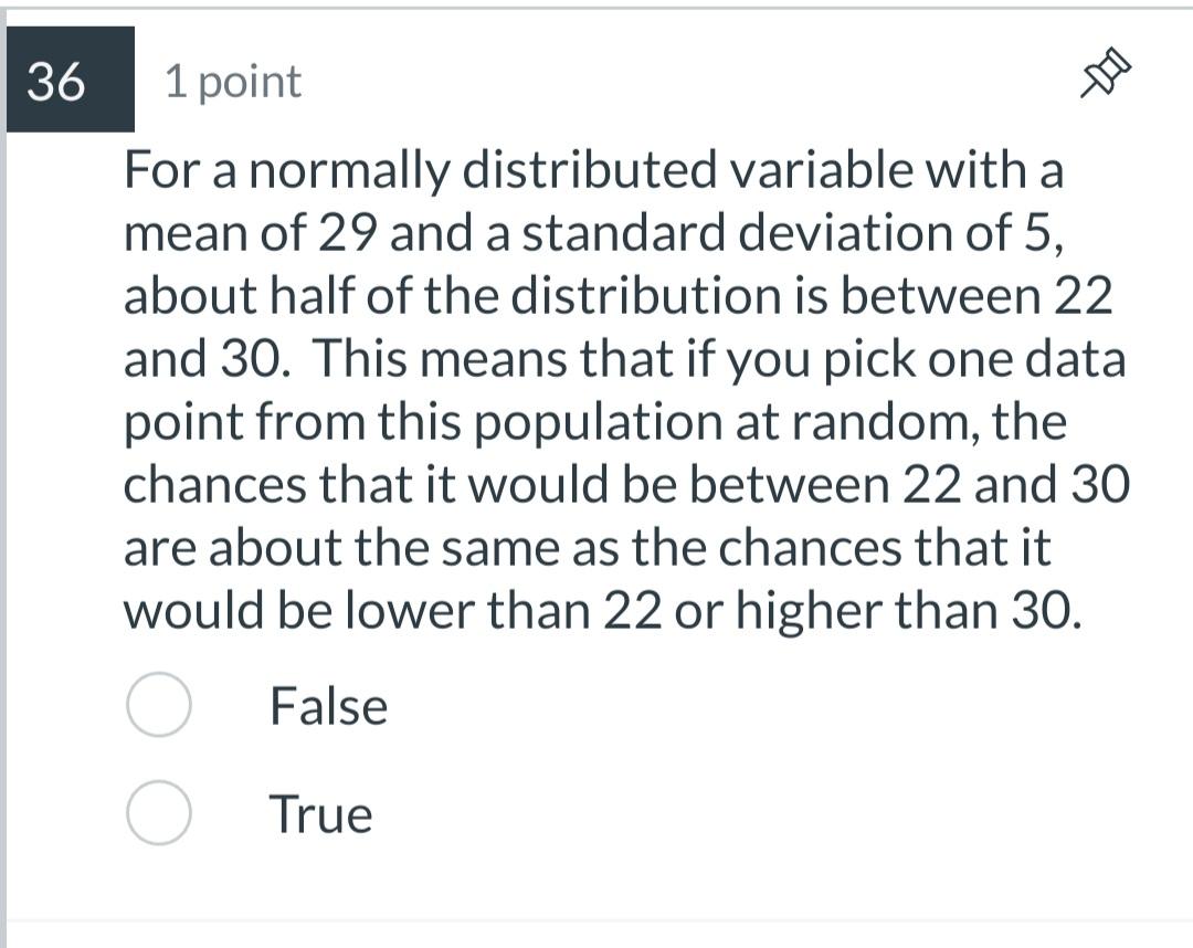 Solved For a normally distributed variable with a mean of 29 | Chegg.com