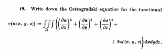 Solved 15. Write down the Ostrogradski equation for the | Chegg.com