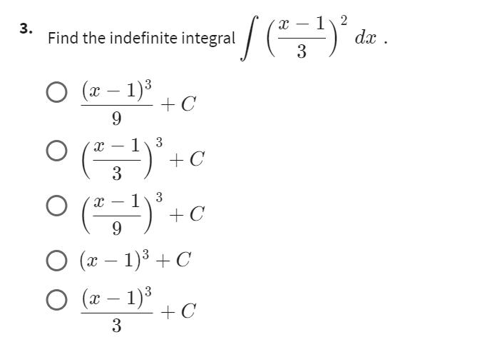 Solved Find the indefinite integral | Chegg.com