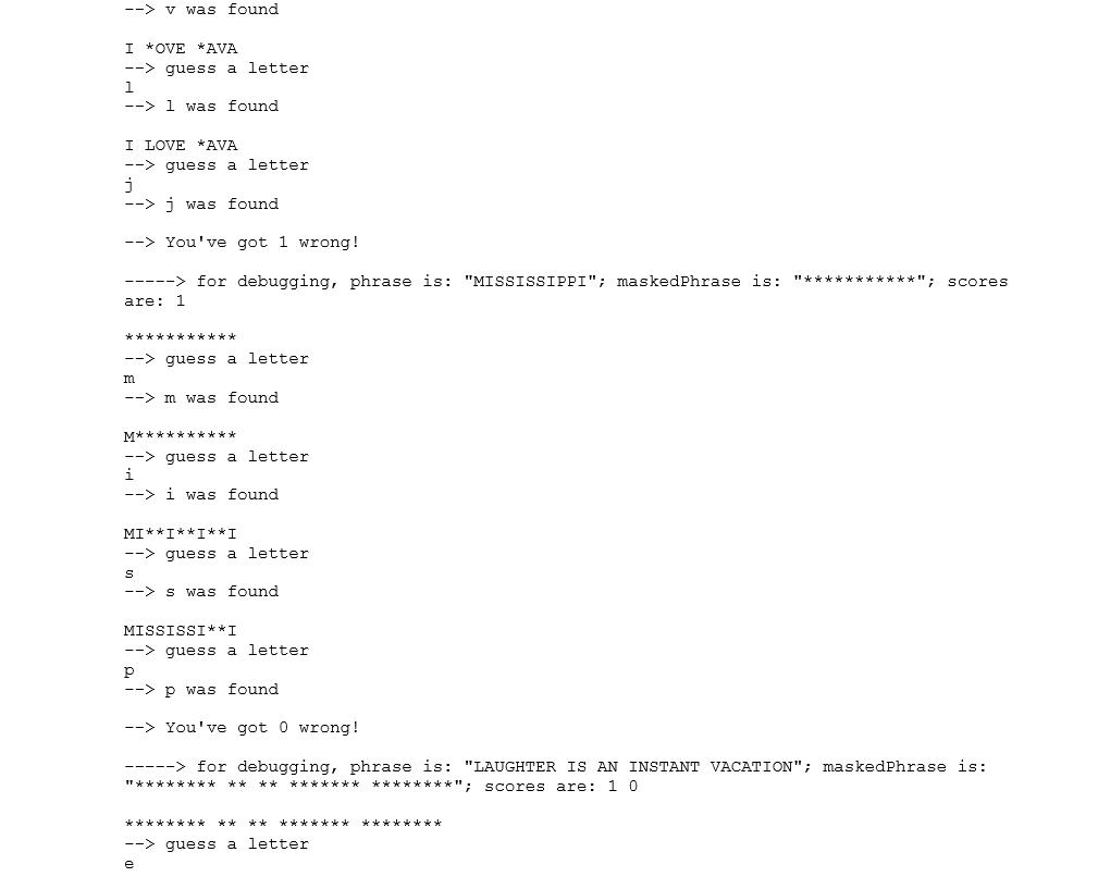 In Java please.... GuessMyLetters.java (Please | Chegg.com