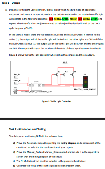 Solve in Multisim Task 1 - ﻿Design a. ﻿Design a | Chegg.com