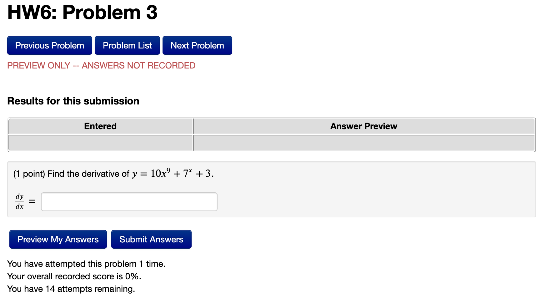 Solved HW6: Problem 3 Previous Problem Problem List Next | Chegg.com