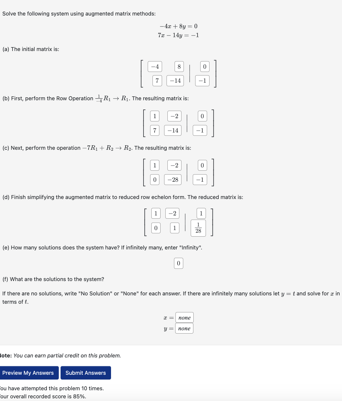 Solved Solve the following system using augmented matrix | Chegg.com