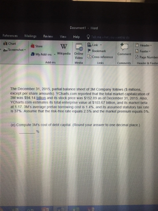 Solved Document1 Word References Mailings Review View Help