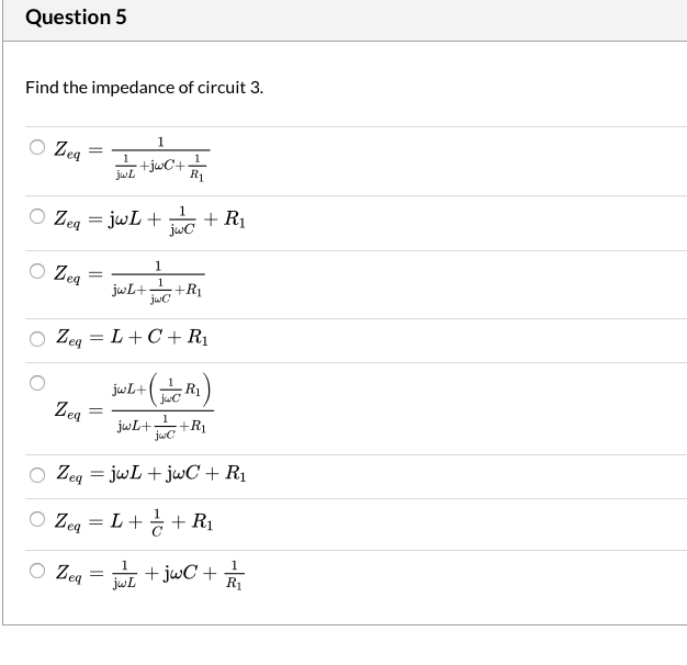 Solved Find the impedances and admittances of the following | Chegg.com