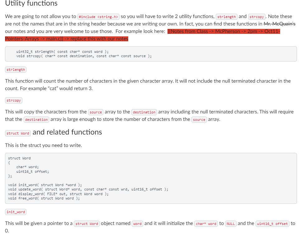 Solved \#ifndef WORD_H \#define WORD_H struct Word \{ char* | Chegg.com