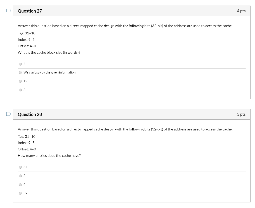 Solved Question 27 4 pts Answer this question based on a | Chegg.com