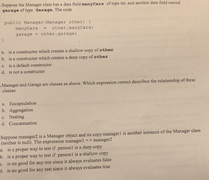 Solved What does the following method do? public void | Chegg.com