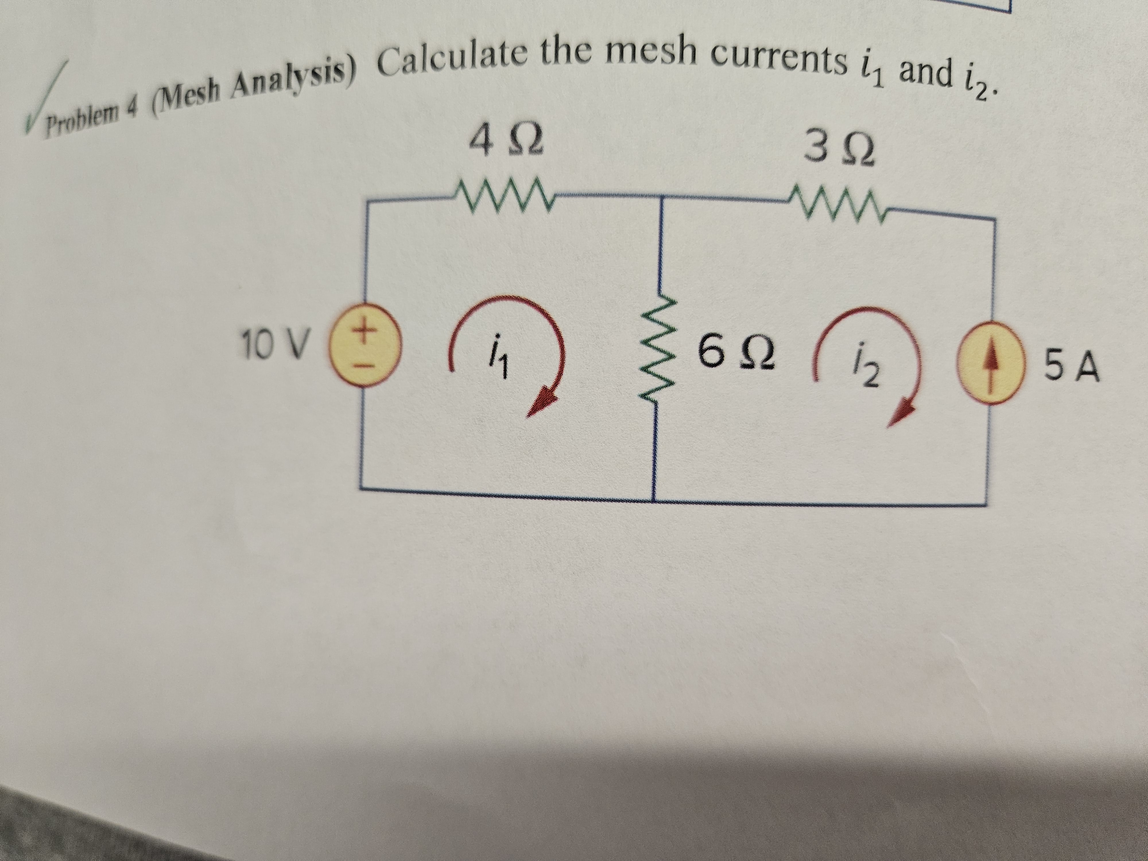 Solved 1 Problem 4 (Mesh Analysis) Calculate the mesh | Chegg.com