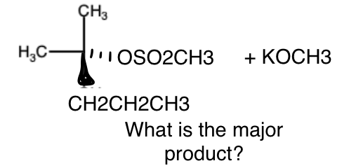 Solved CH3 H,C- 111 OSO2CH3 + KOCH3 CH2CH2CH3 What is the | Chegg.com