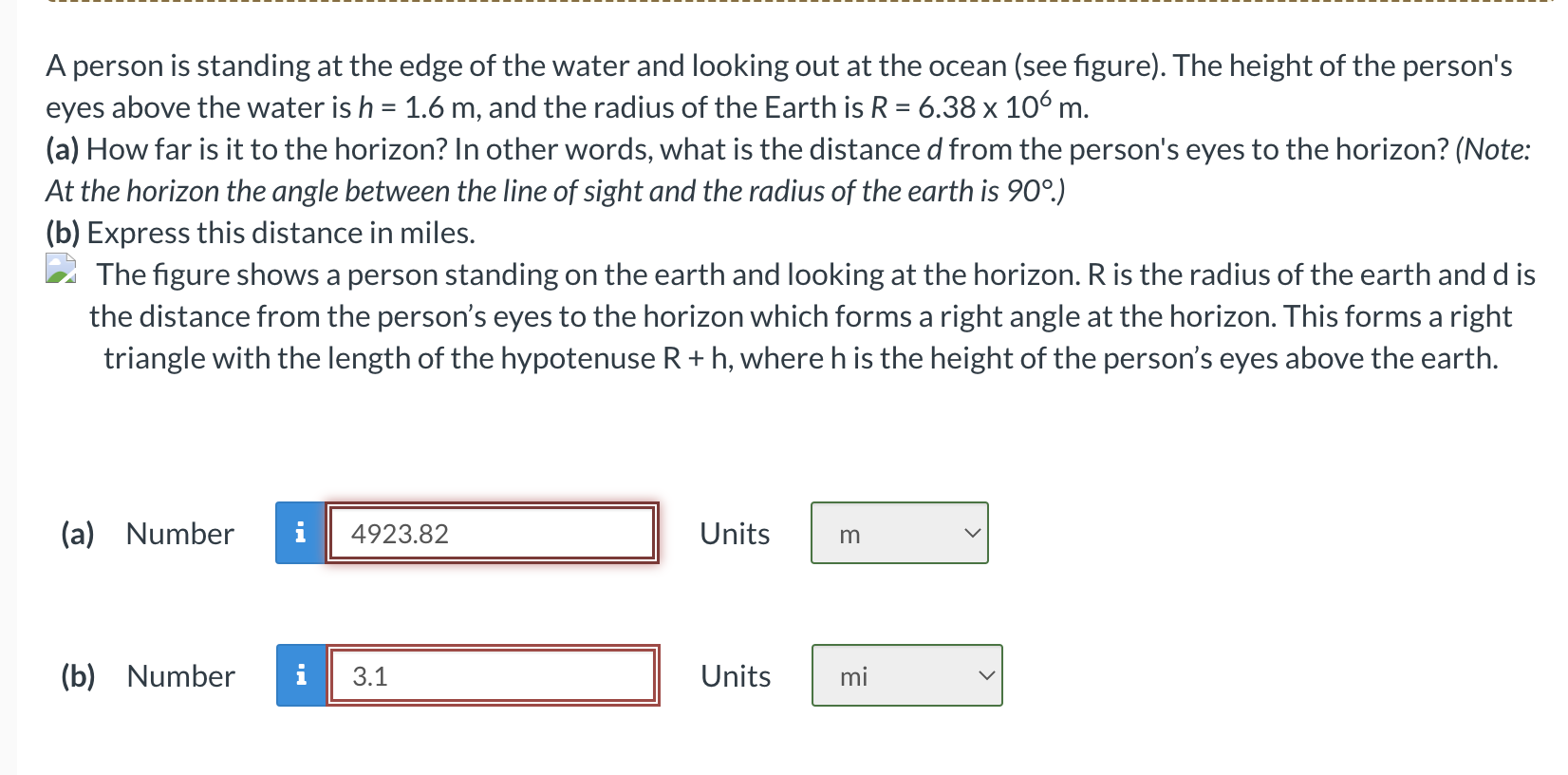 Solved A person is standing at the edge of the water and | Chegg.com